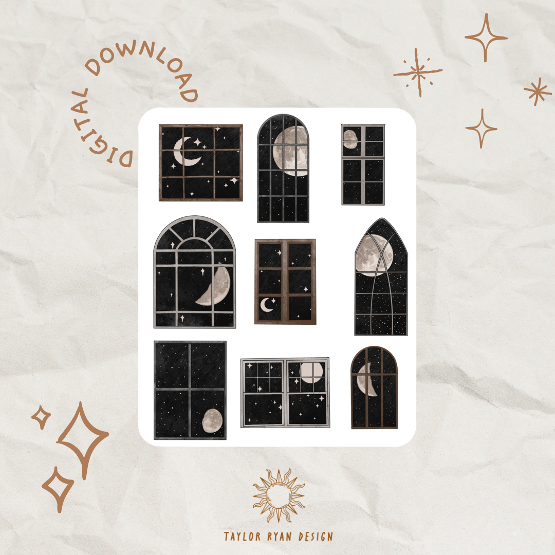 *PRINTABLE* Starry Night Windows Sticker Sheet – Taylor Ryan Design