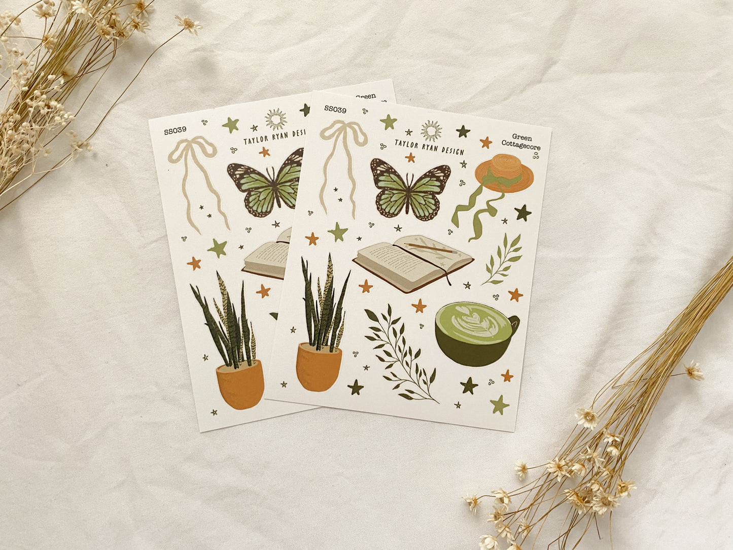 Green Cottagecore Sticker Sheet – Taylor Ryan Design