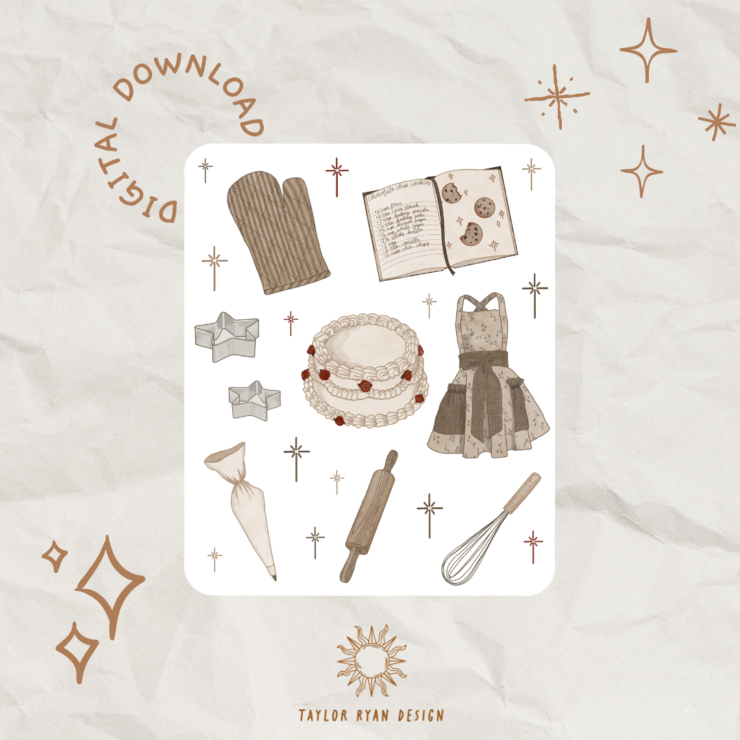 *PRINTABLE* Baking Sticker Sheet – Taylor Ryan Design